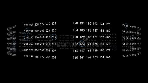 Design 3d Array Of Numbers On Black Background With Overlay Text For