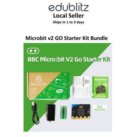 Microbit V2 Go Starter Kit Bundle Official Reseller Sg Digital