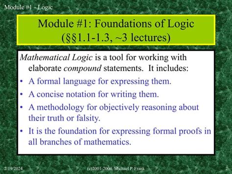Logic Mathematics In The Modern World Ppt Chemistry Science