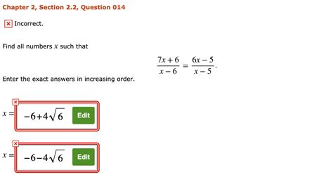 Solved Chapter 2 Section 22 Question 014 X Incorrect