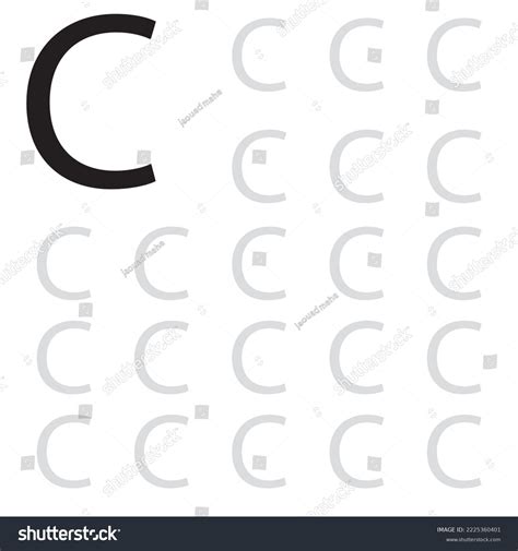 Letter C Isolated On White Background Stock Vector Royalty Free Shutterstock