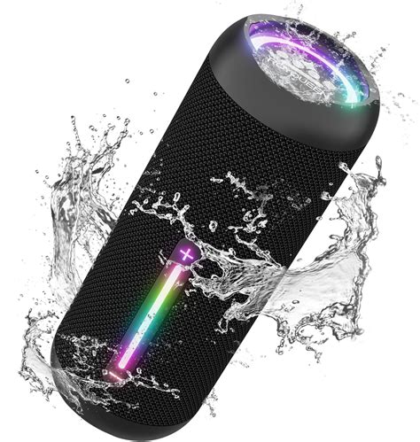 ROYQUEEN Bluetooth Speaker With LED Light Portable Bluetooth Speaker With IPX Waterproof