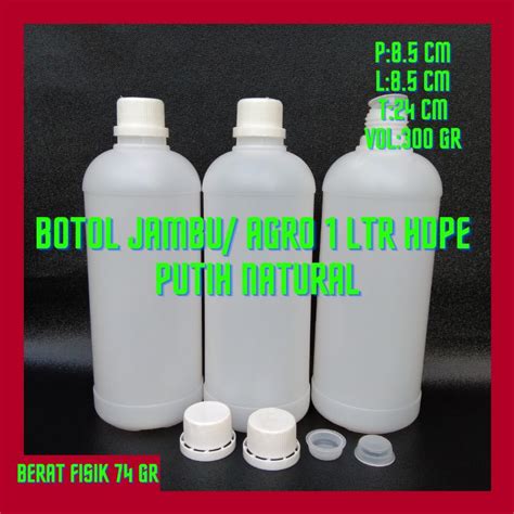 Jual Botol Jambu Agro 1 Ltr Hdpe Natural Shopee Indonesia
