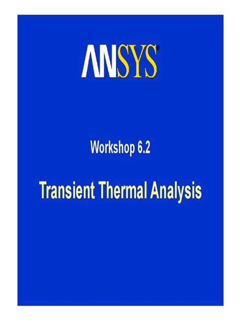 Transient Analysis Pdf Steady State Heat