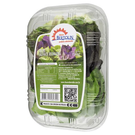 Mini Alface Romana Chácara Bertolin 150g