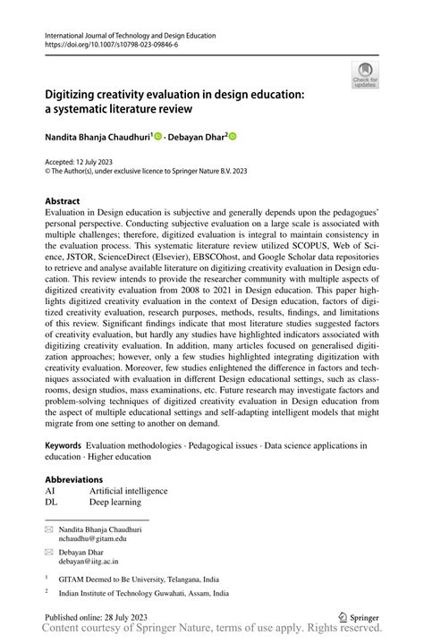 Digitizing Creativity Evaluation In Design Education A Systematic