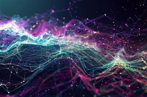 An Abstract Depiction Of The Internet39s Future Featuring Interconnected Devices And Vibrant