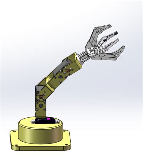 舵机机械臂 2solidworks 2022模型图纸下载 懒石网