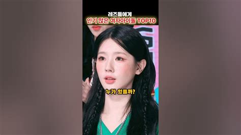 레즈들에게 인기 많은 여자아이돌 Top10 Youtube