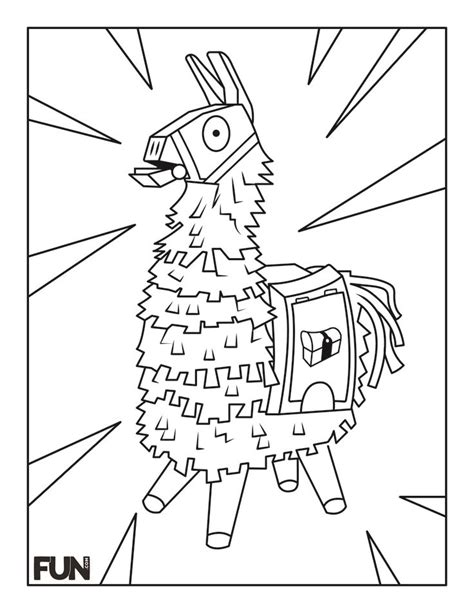 Fortnite Coloring Pages Llama 2025