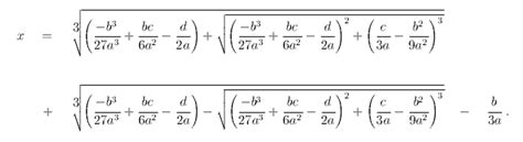Cubic Formula Is There A Unique Way To Write It