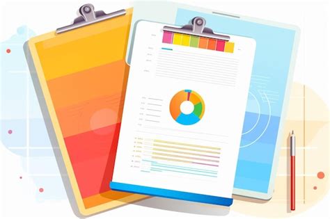 Clipboard With Graphs And Charts Premium Ai Generated Image