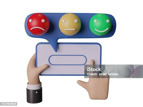 고객 만족도 조사 및 설문지 개념 피드백 감정 흰색 배경에 웃는 얼굴 디자인 모델 기호 3d 일러스트레이션 3차원 형태에 대한 스톡 사진 및 기타 이미지 Istock