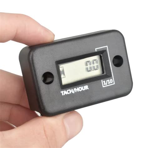 Digital Tachometer Chainsaw Engine Tach Hour Meter Lawn Mower Black 2 Stroke） Eur 14 38