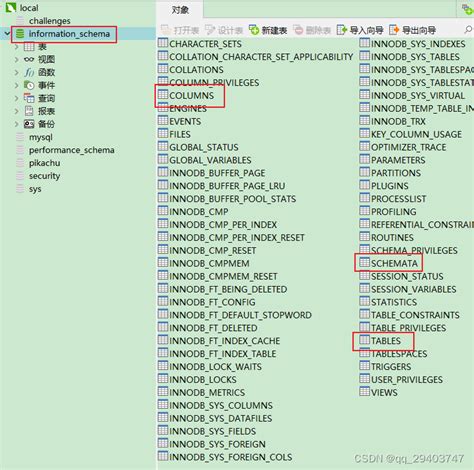 information schema的使用 information schema使用案例 csdn博客
