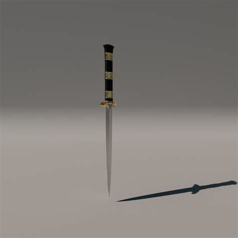 3d Model Dagger Sword Blade Cinematic Vr Ar Low Poly Cgtrader
