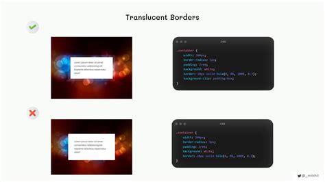 Translucent Borders Using Css