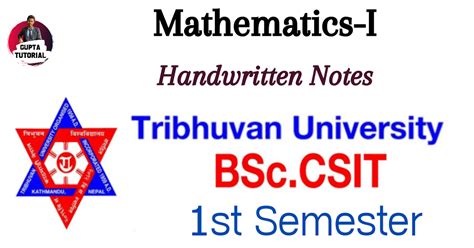 Mathematics I Unit Handwritten Notes