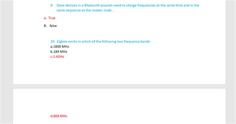 Solved 9 Slave Devices In A Bluetooth Piconet Need To