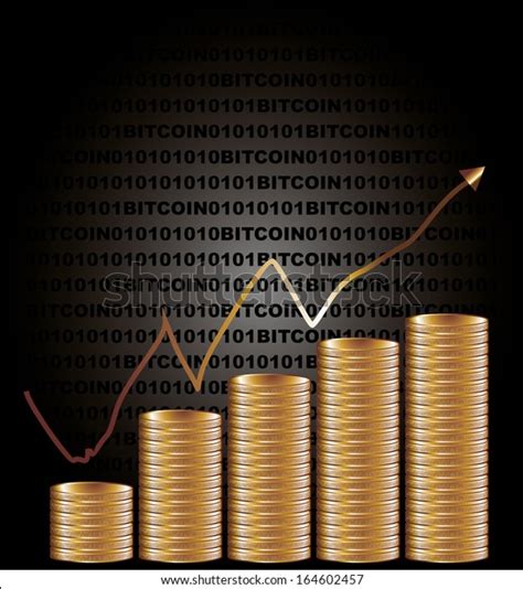 Digital Money Bitcon Vector Art Stock Vector Royalty Free 164602457