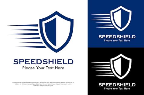 premium vector speed shield logo template illustration suitable for
