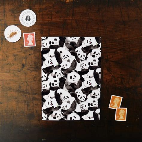 Embarrassment Of Pandas Postcard Etsy