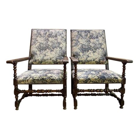 Pair Of Louis Xiii Style Armchairs Armchairs Antikeo