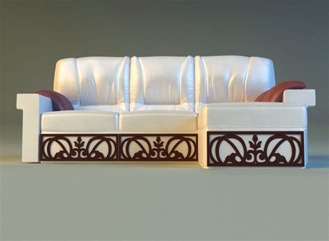 가죽 코너 소파 나무 장식 3d 모델 10 3ds Fbx Max Obj Free3d