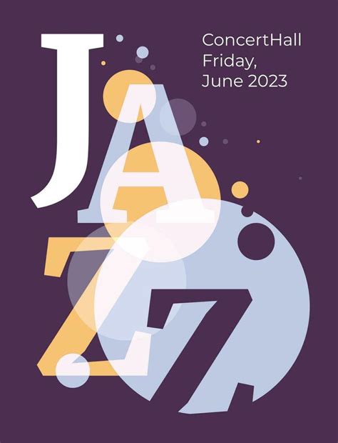 Jazz And Classical Music Event Poster Design Concept Typography