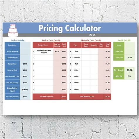 The Home Bakery Business Management Excel Spreadsheet Download Includes Cake Serving Guide