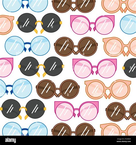 Trending Eyeglasses Seamless Pattern Background Vector Stock Vector