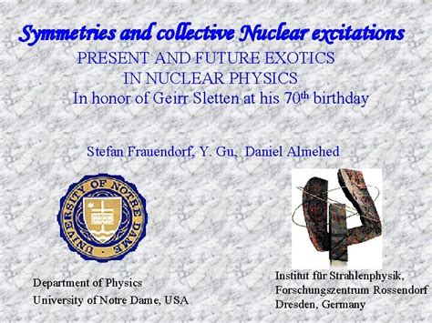 Symmetries And Collective Nuclear Excitations Present And Future