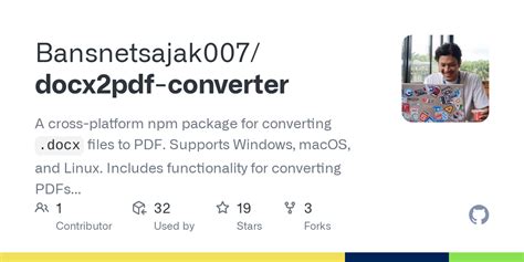 Github Bansnetsajak007docx2pdf Converter A Cross Platform Npm