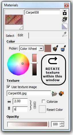 Rotate Texture Within Paint Bucket Window Sketchucation