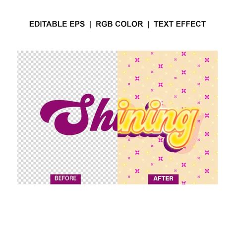 Premium Vector Shining With The Light Text Effect