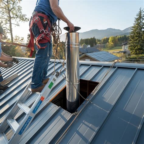 How To Install Chimney Through Metal Roof For Your Wood Stove Chimney