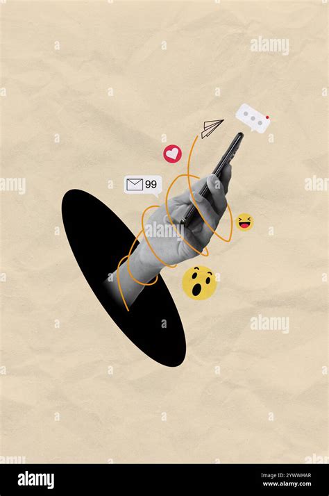 Digital Collage Of Communication Themes Virtual Space Graphic Art Abstract Environment Close Up