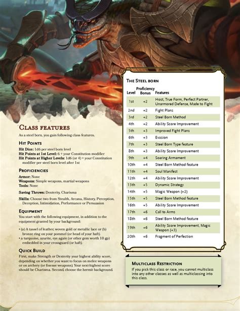 The Steel Born V15 Sentient Weapon Class Race That Allows You To