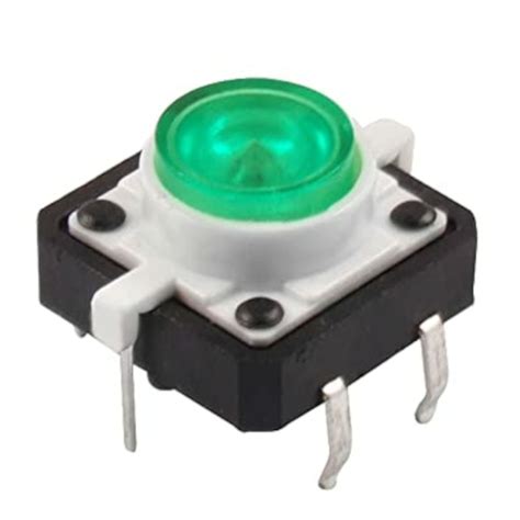 Probots Tactile Push Button Switch Momentary With Green LED Buy Online India Buy Online India