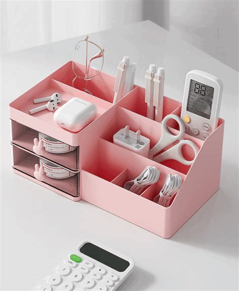 [💜신상특가💜]토끼 손잡이 다용도 수납 정리함 데스크 오거나이저 공간활용 미니서랍 책상 화장품 화장대 정리 정리대 진열대 에이블리