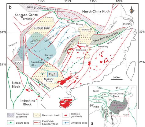 Colour Online Map Showing The Tectonic Setting Of The South China Download Scientific Diagram