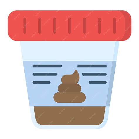 Premium Vector Stool Test Flat Illustration