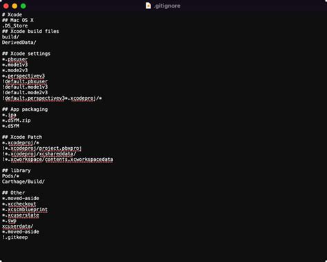 Xcode SwiftXcodeでの gitignoreの設定方法自分が使っている gitignoreの内容を解説 iOS Docs