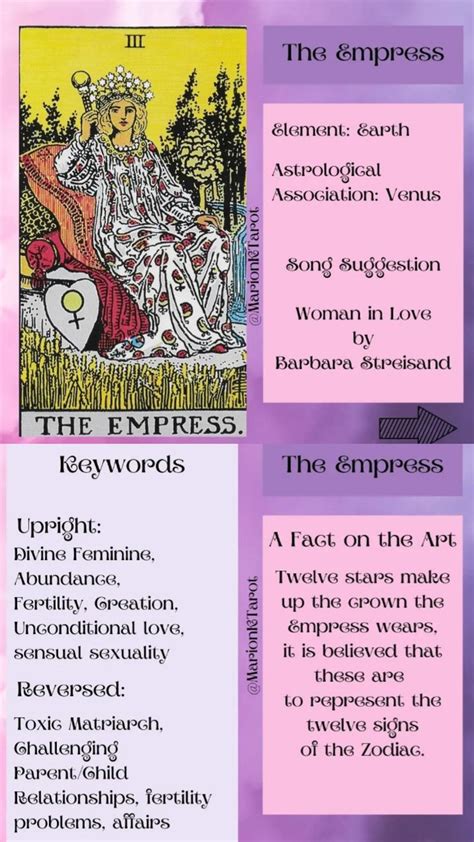 The Empress Tarot Interpretation Empress Tarot Card The World Tarot Card