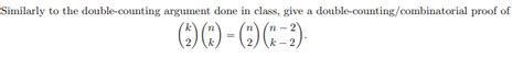 Solved Bimilarly To The Double Counting Argument Done In