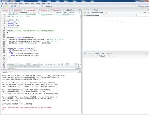 R Error Invalid Multibyte Character In Parser At Line And Stop Stack Overflow