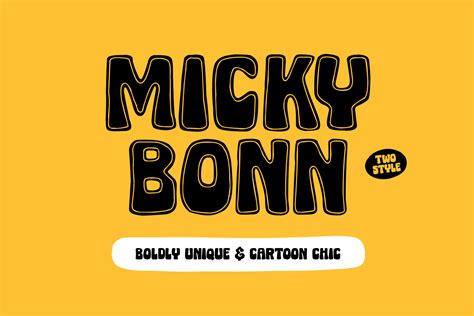 Micky Bonn Font By Orenari · Creative Fabrica