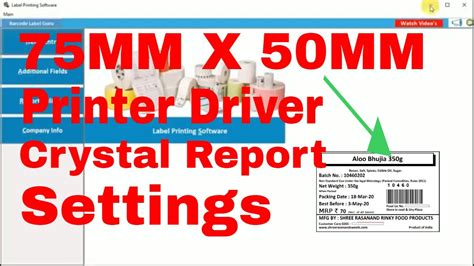 Margin Settings Guide In Thermal Label Printer And Crystal Report File