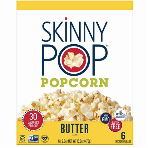 Skinnypop Gluten Free Butter Microwave Popcorn Snack Multipack 28 Oz