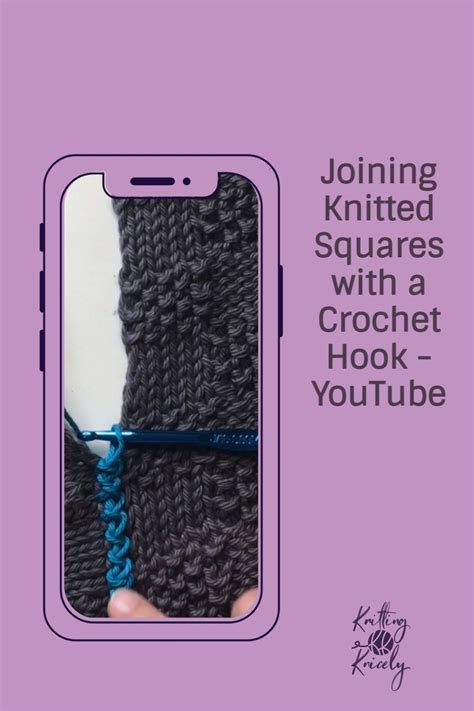 Joining Knitted Squares With A Crochet Hook YouTube Crochet Hooks Knitting Help Crochet